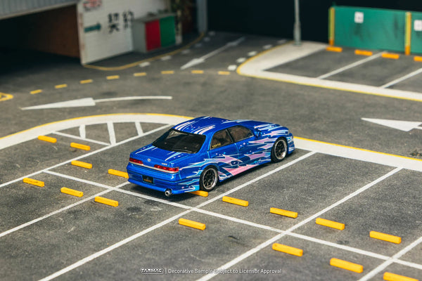 Tarmac Works 1:64 VERTEX Toyota Mark II JZX100 Blue Metallic – 1ISTO64